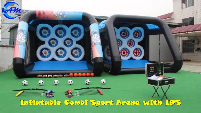 Interactive Shooting Games Inflatable Combi Sport Arena With Ips System ...