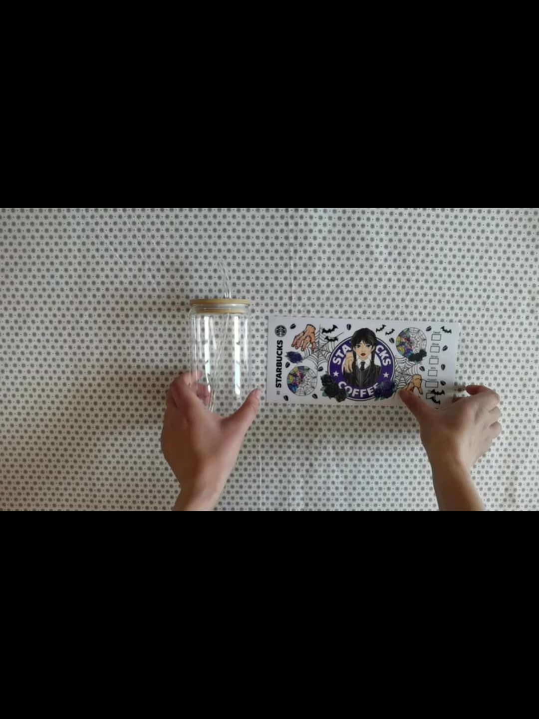 Personalize 16oz Glasses With Uv Dtf Film Sticker Transfers Cold ...