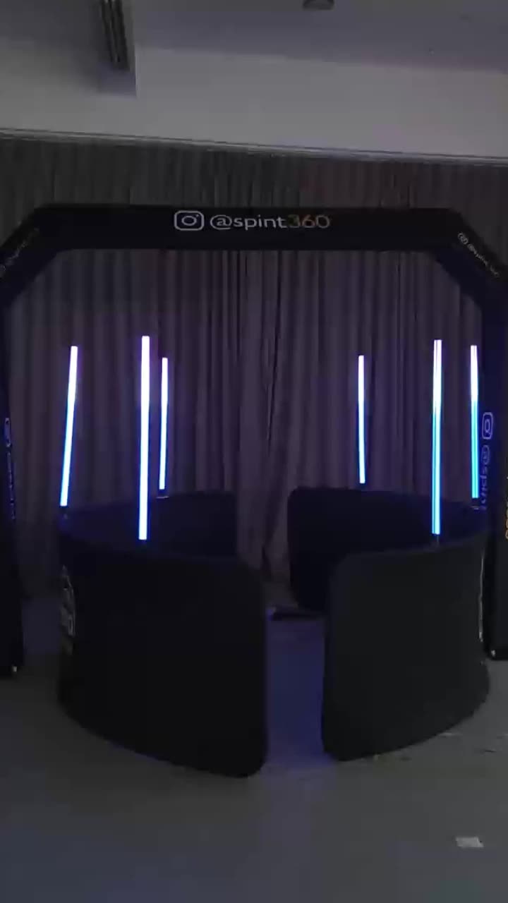 Curve Overhead 360 Photo Booth With Enclosure Backdrop All-in-one For Wedding Party 360 Photo ...