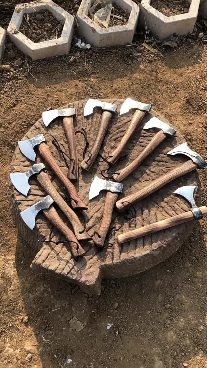 Hot Full Polishing Outdoor Hunting Camping High Carbon Steel Viking Axe ...