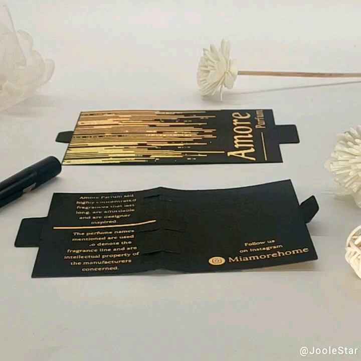 Perfume Cosmetics Sample Packaging Folding Card 2ml 5ml Holding Card ...