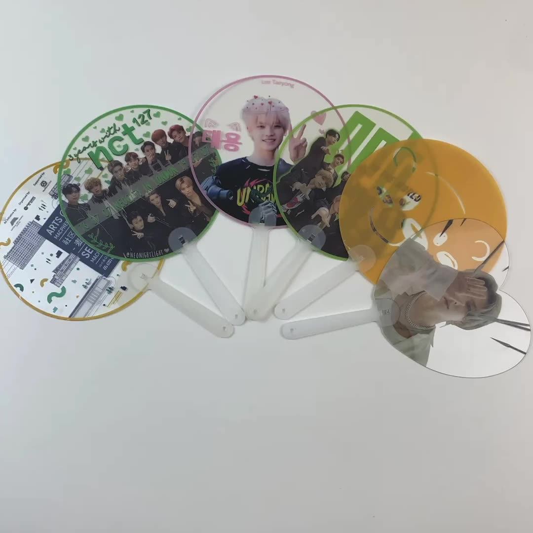 Custom Transparent Clear Plastic Pvc Hand Fan With Customized Design ...