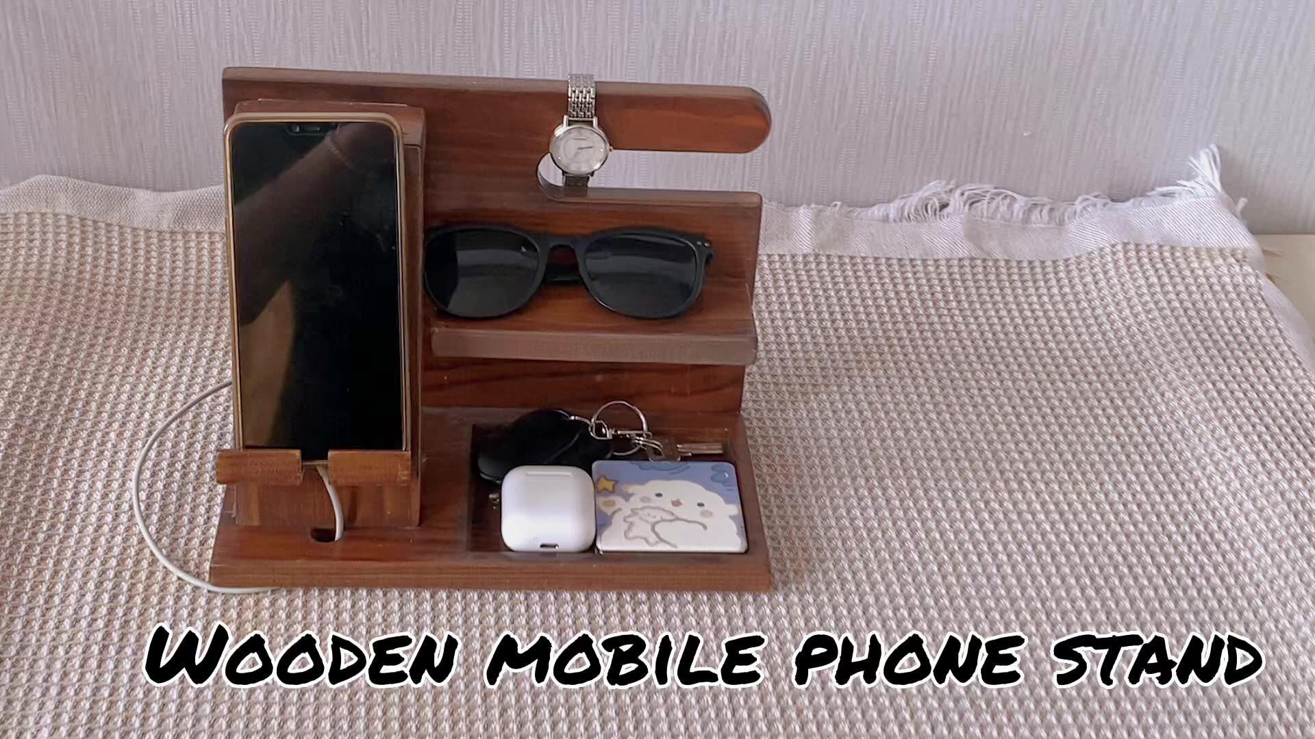 Junji Personalized Wood Controller Organizer Stand Joystick Holder Wood ...