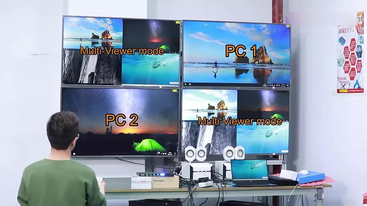 Tesmart Hdmi 4x4 Matrix Switch Support Multiviewer Pap Rs232 Edid 4 In ...