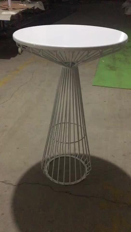 Outdoor Round Metal Wire Cocktail Bar Wedding Table - Buy Outdoor Round ...