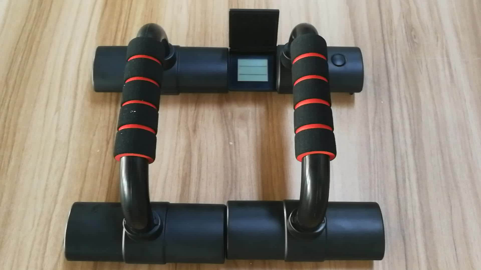 Push Up Bars Stand Electronic Rep Counter Training Bodybuilding Workout ...