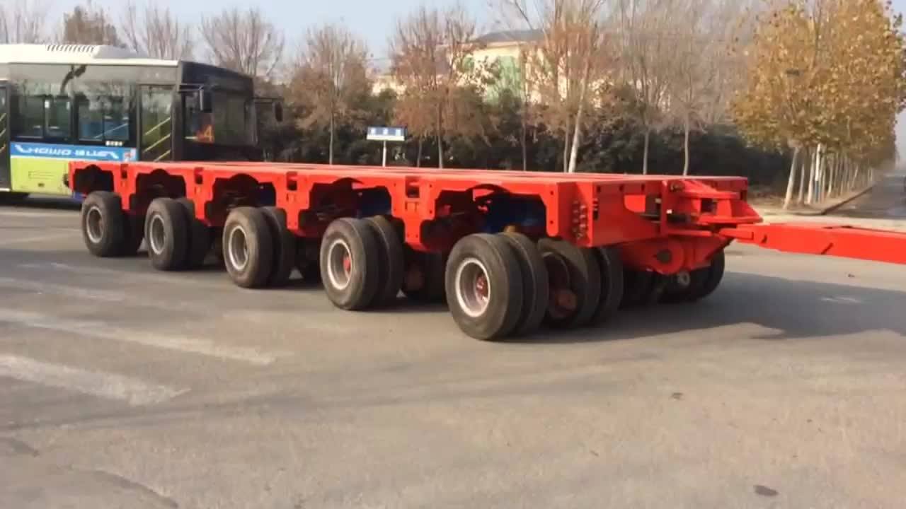 Spmt Self-propelled Modular Transport Semi Trailer For Transformer ...