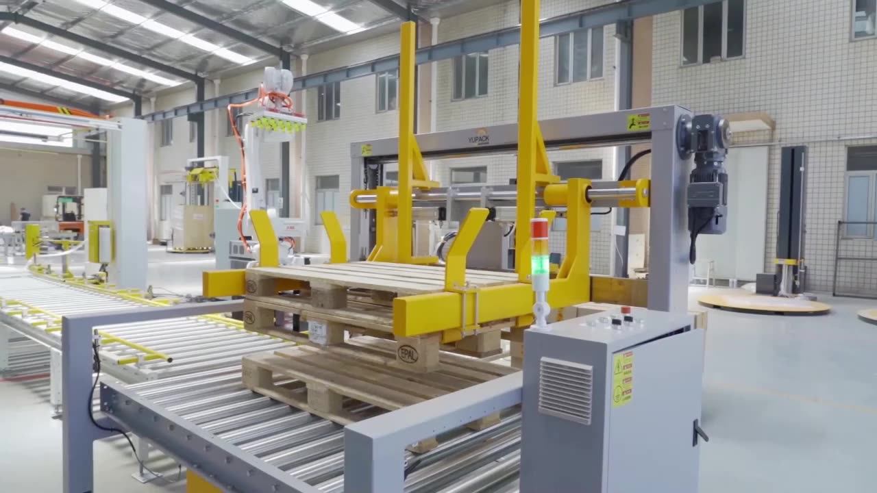 Automatic Palletizer Abb Robotic Palletizer With Pallet Stacker And ...