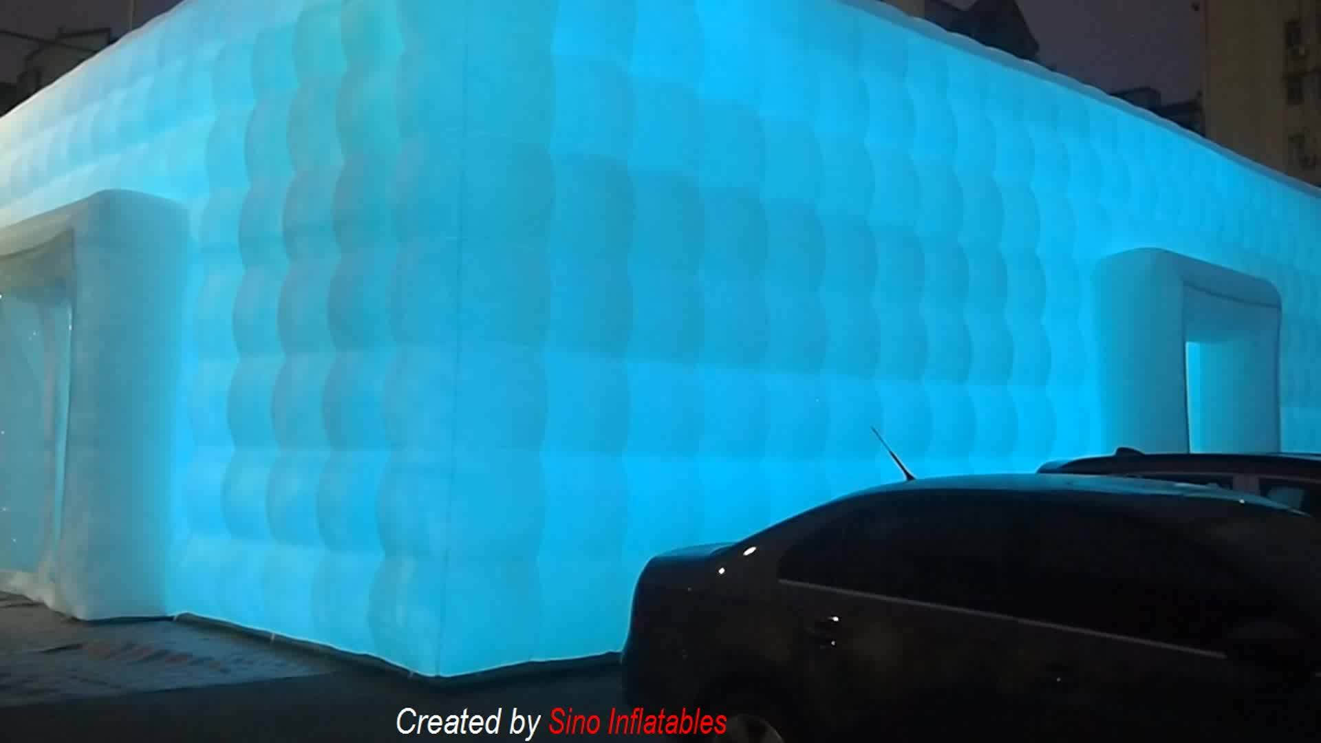 Outdoor White Large Inflatable Wedding Party Tent With Led Lights N ...