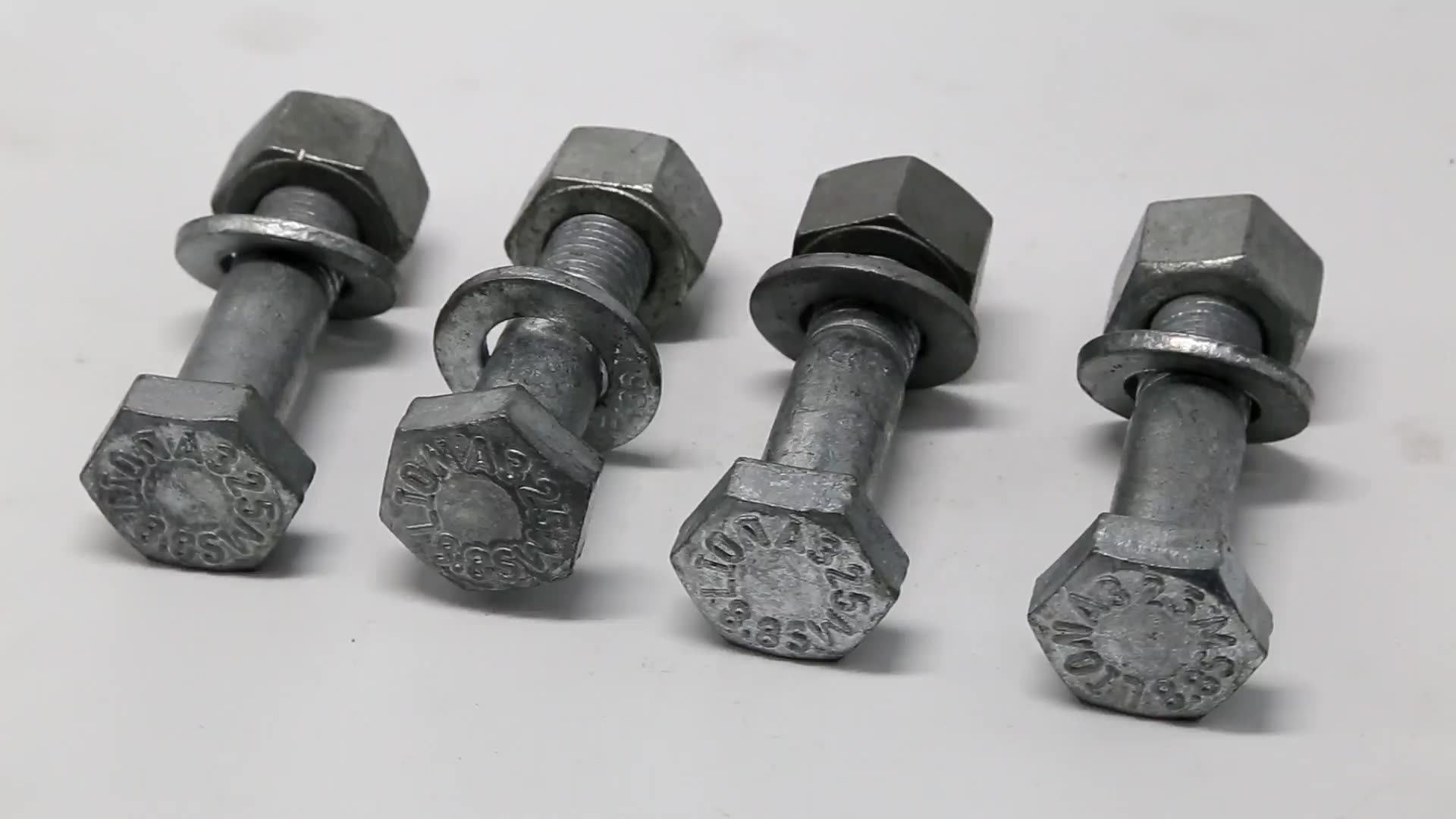 Hdg Astm A325 Hex Bolt With A194 2h Hex Nut And F436 Washer M64 M36 1/2 ...