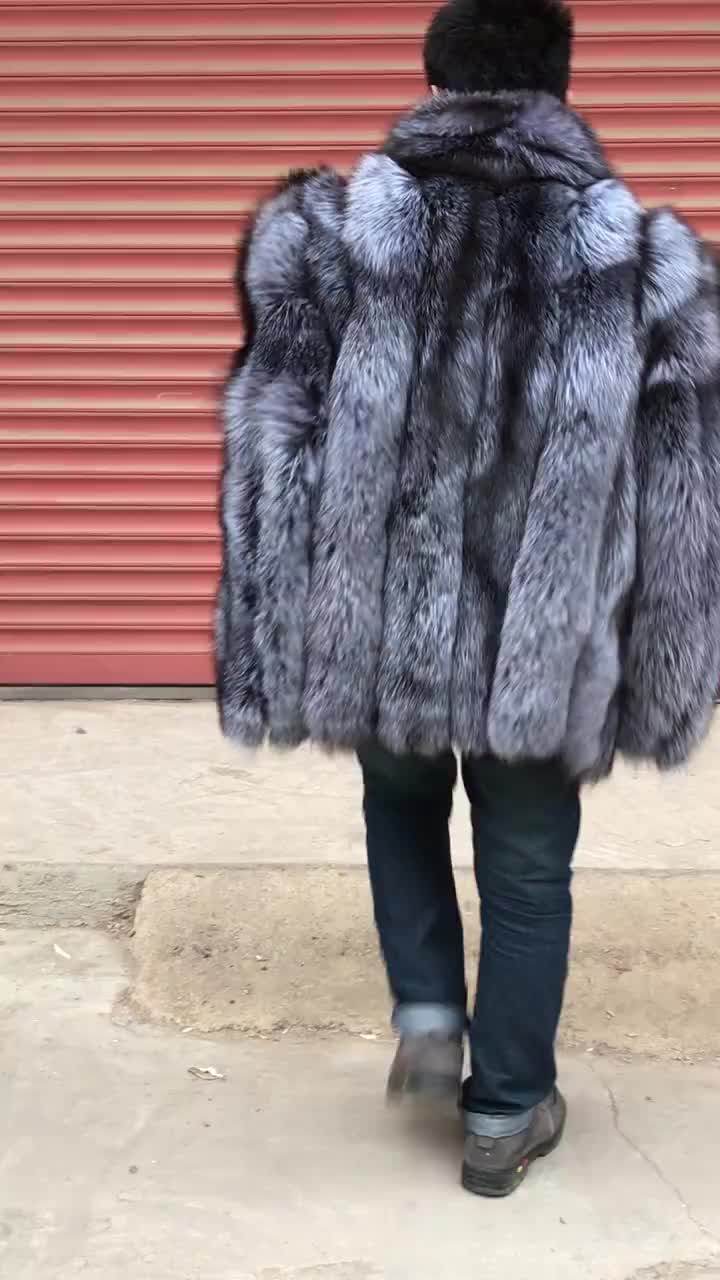 China Supplier Men Fox Fur Coat / Winter Real Silver Fox Fur Coat - Buy ...