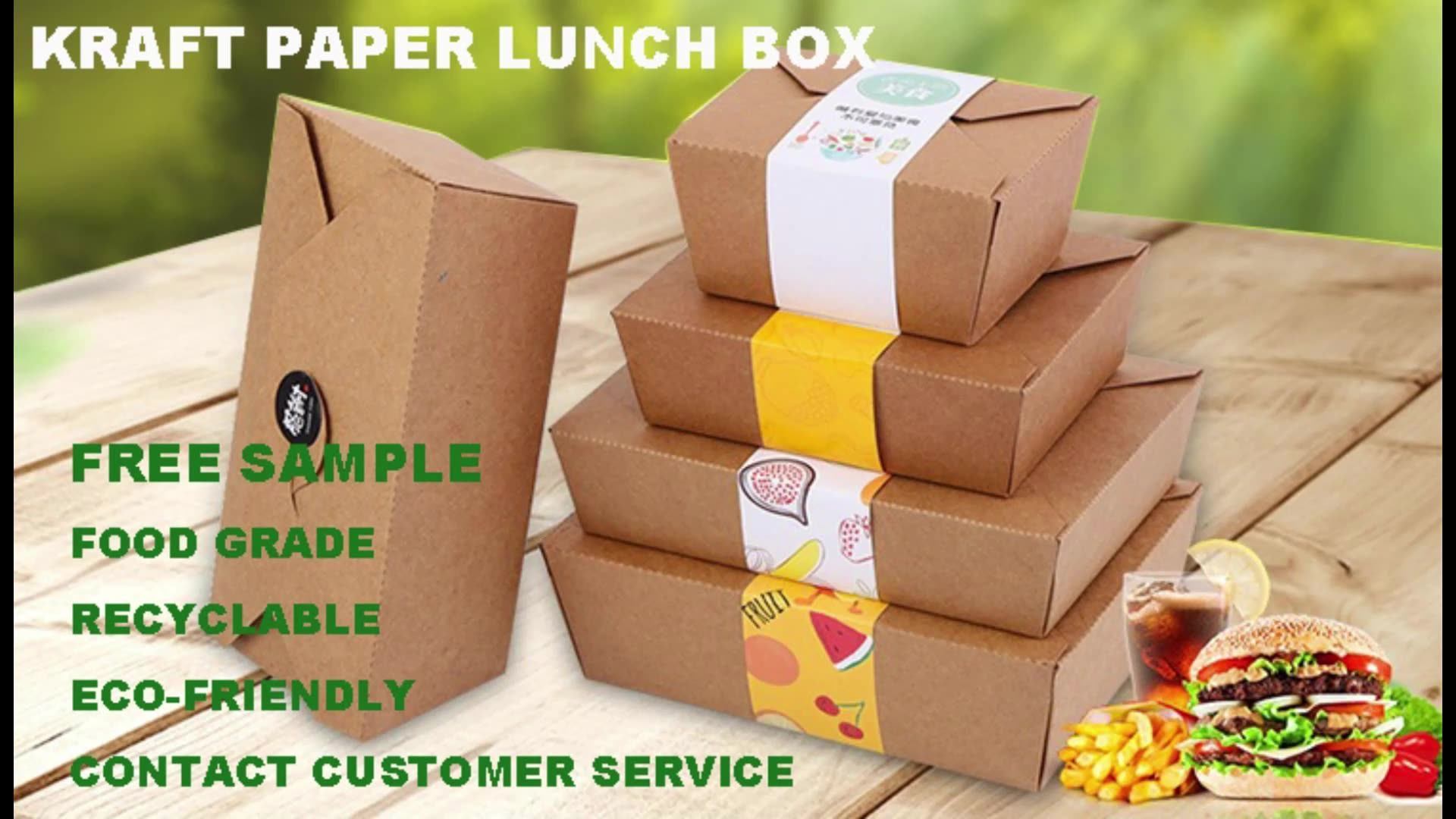 Wholesale Kraft Paper White Cardboard Lunch Box With Window Oem Eco ...