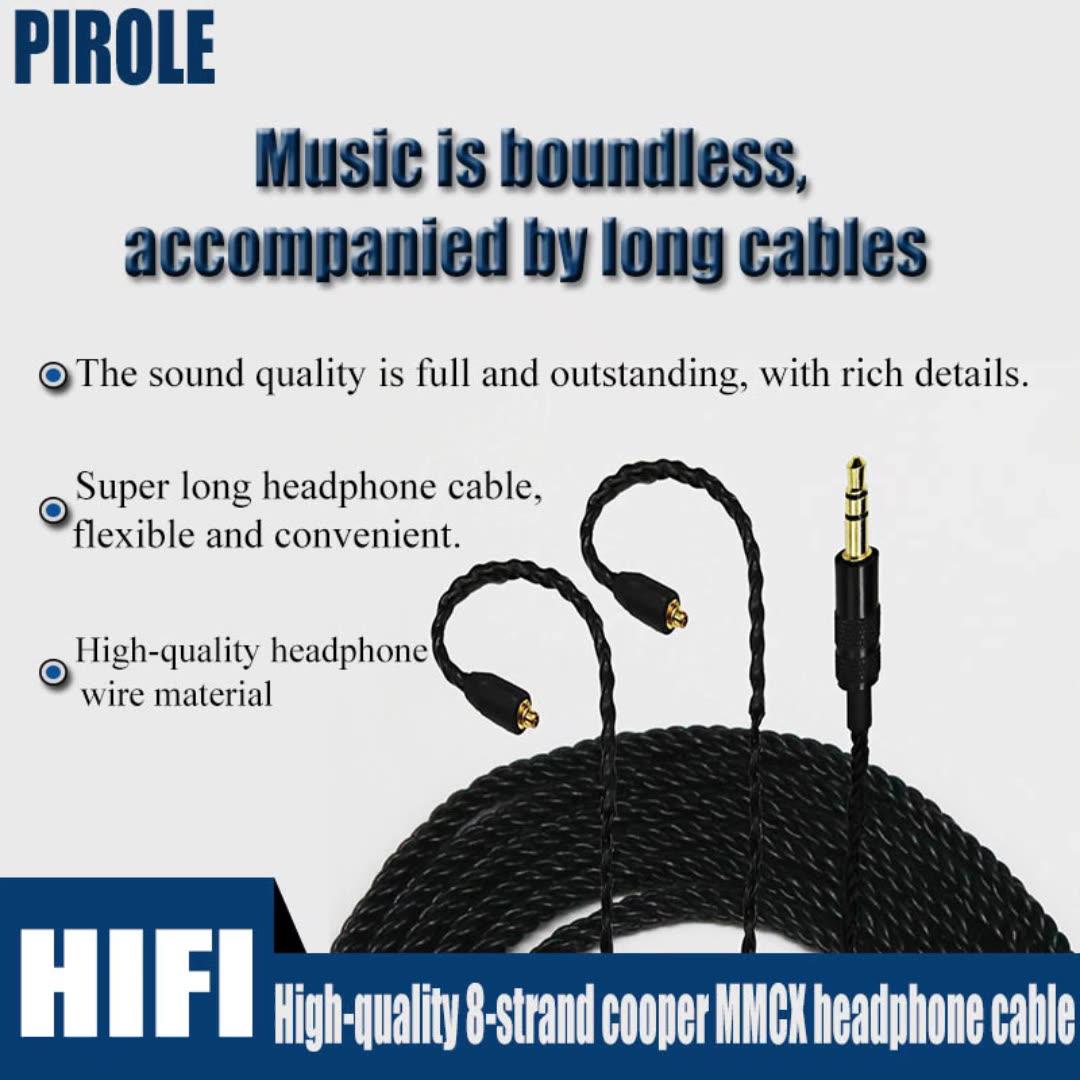3.5mm Plug With Super Long Wire 200cm 8-strand Cooper Silver Plated ...