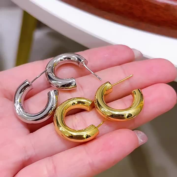 Wholesale Copper C-shaped Hollow Vintage Earring Jewelry For Women ...