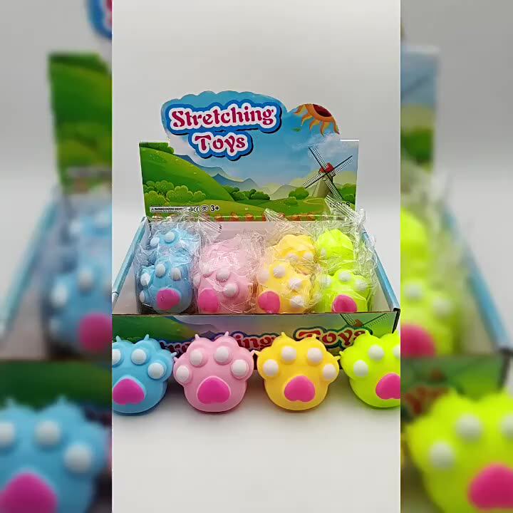 Kawaii Multi-color Simulation Cartoon Cat Claw Tpr Fidget Toy For ...