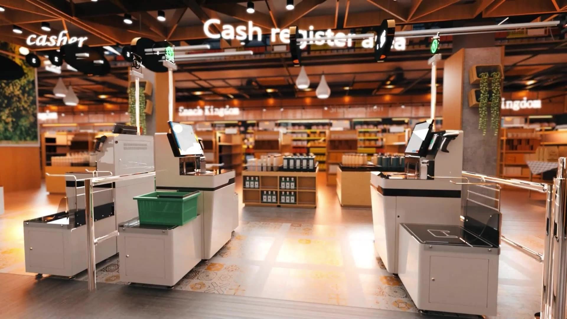 automatic payment terminal kiosk supermarket self checkout kiosk