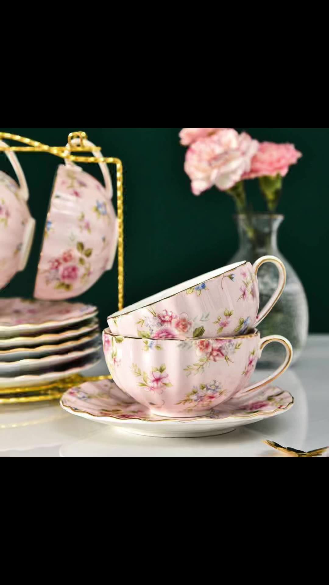 Ceramic Coffee Cup With Saucer British Fancy Coffee Tea Cup Vintage ...