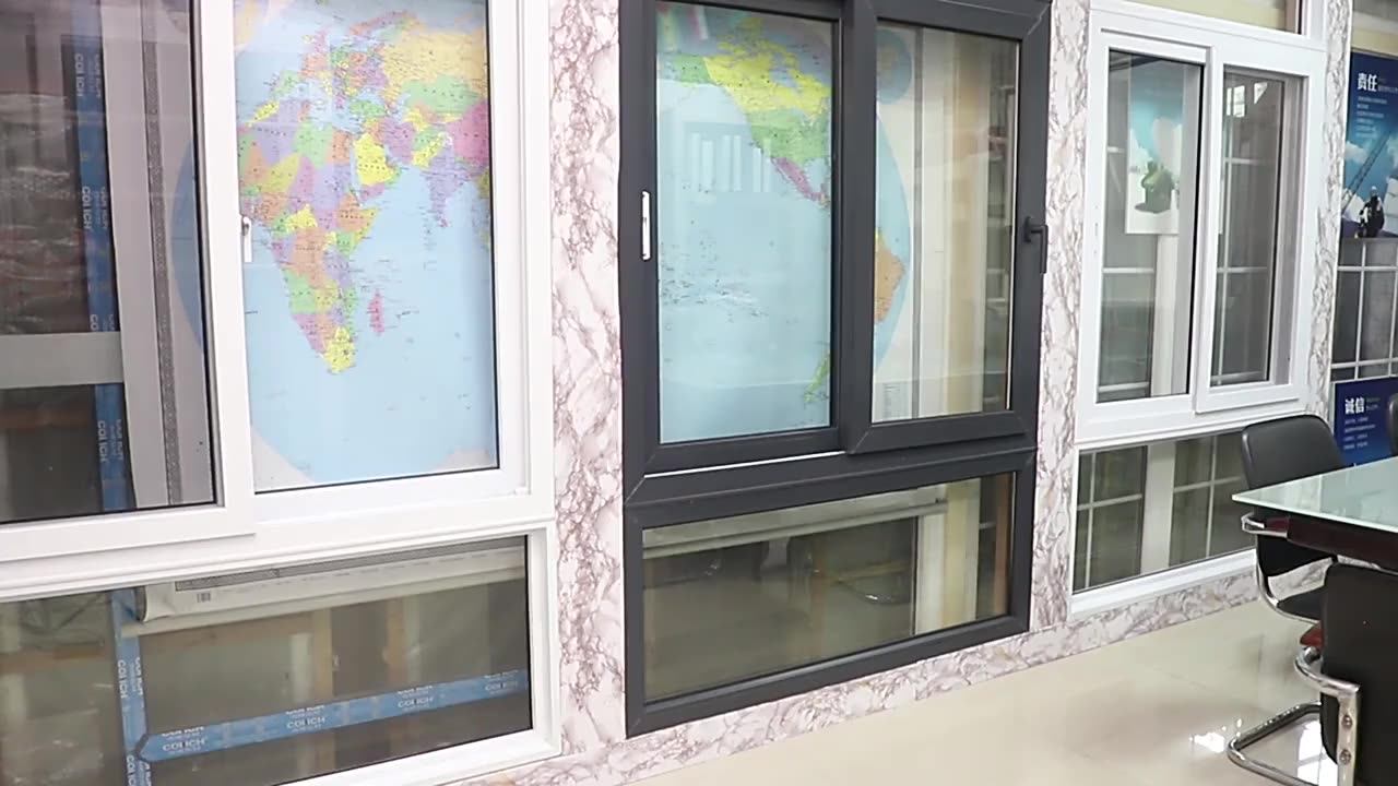 Upvc Double Glass Pvc Soundproof Sliding Windows - Buy Sliding Windows ...