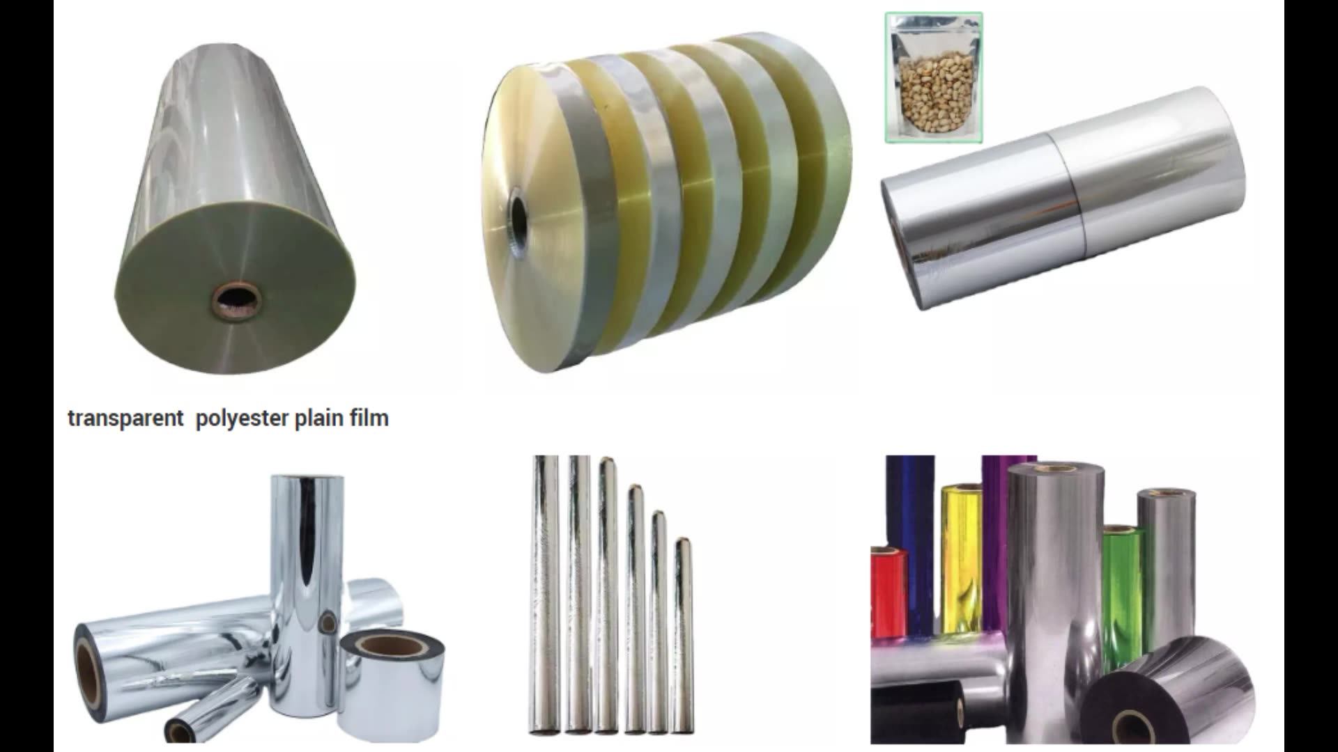 Factory Supply 6mic/12mic/25mic Transparent Base Pet Film Plastic ...