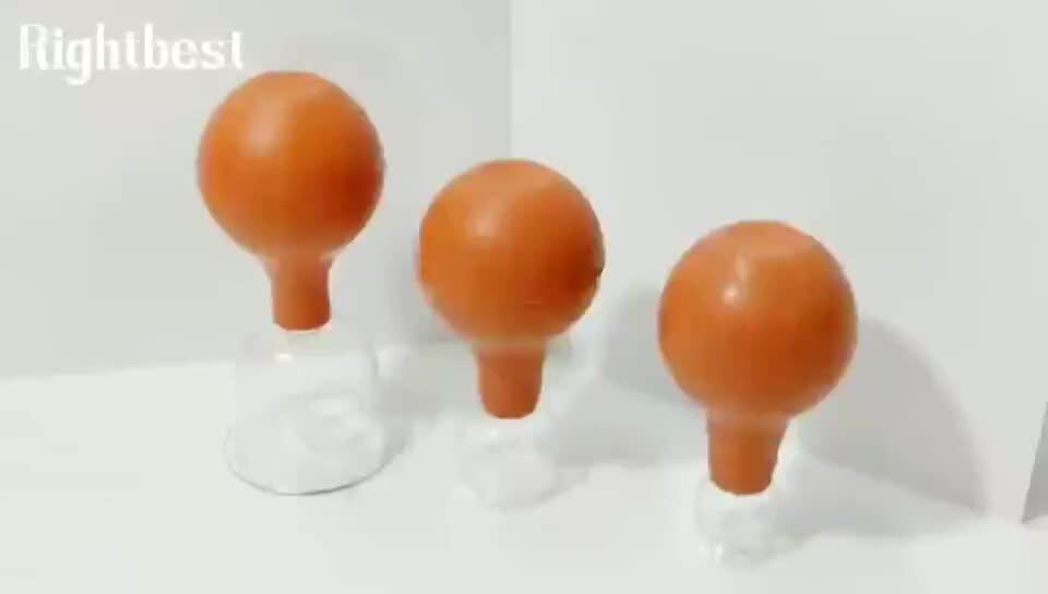Natural Rubber Glass Suction Cupping Acupuncture Therapy Set 5 Size Ce ...