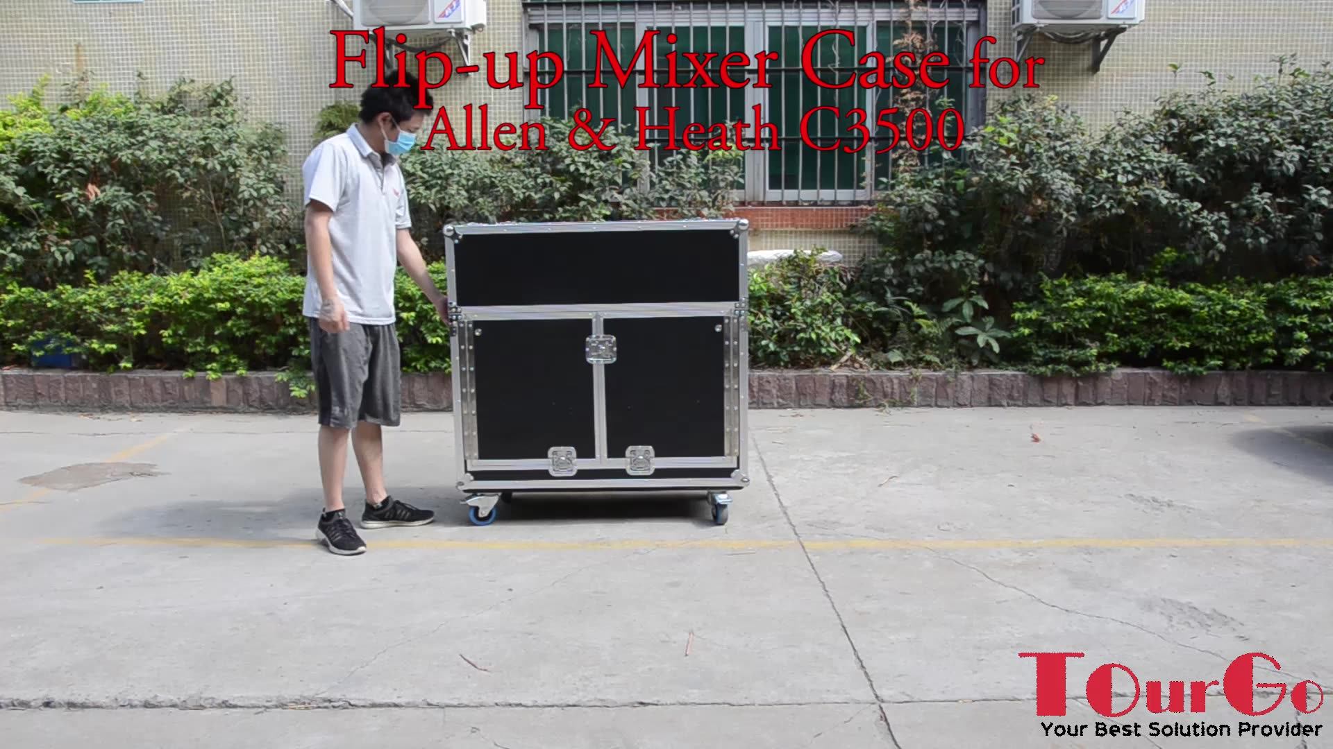 Customized Flip Flight Road Mixer Hydraulic Case For Digital Live Sound ...