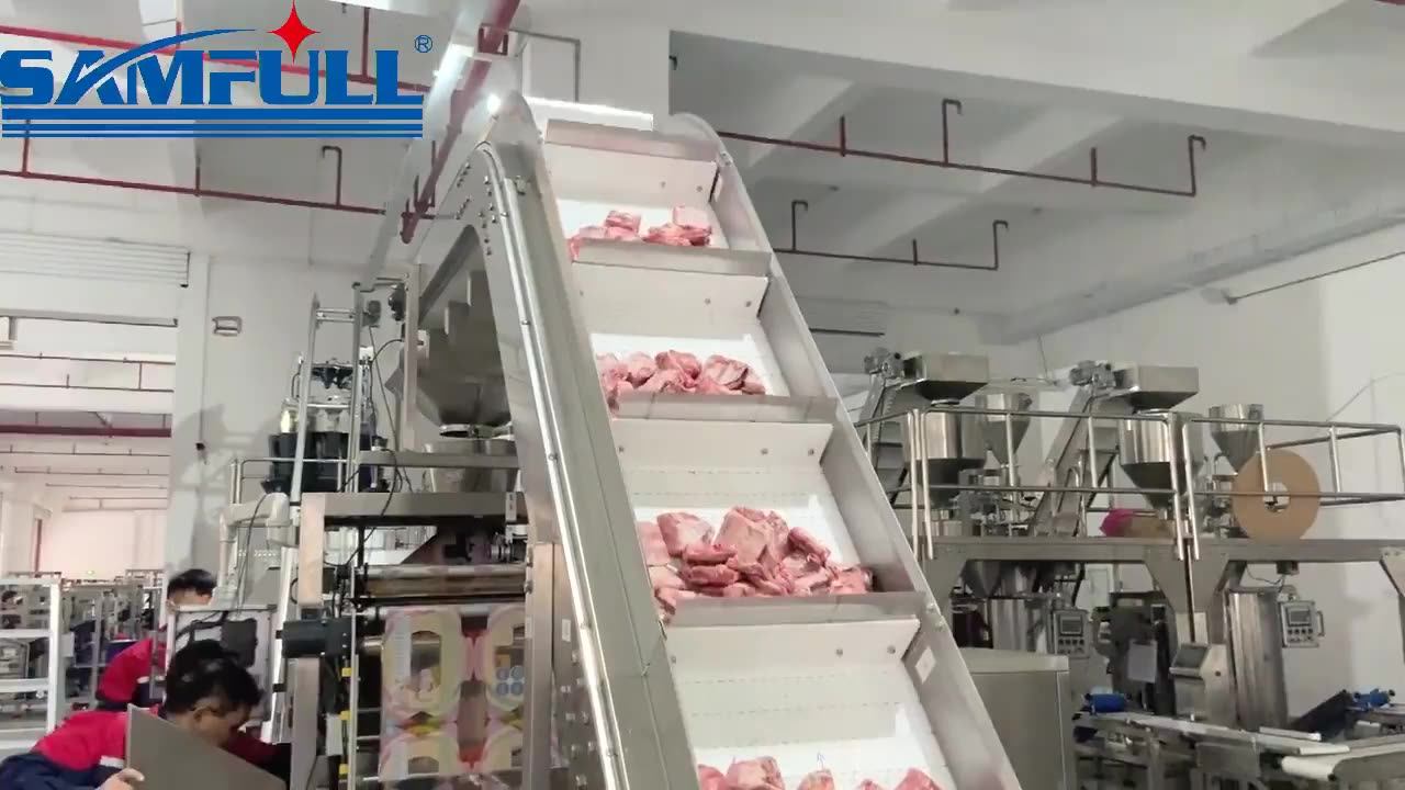 Automatic Vffs Chicken Meat Beef Packing Machine Filling In Nitrogen ...