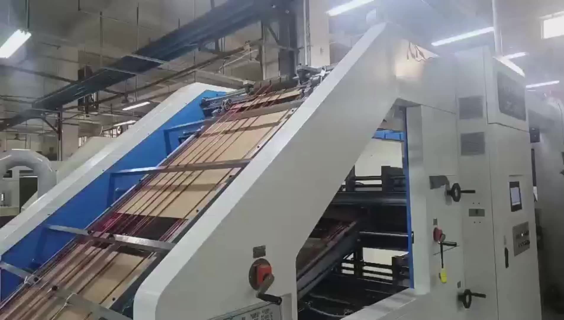 Sfc2200 Automatic 5ply Corrugated Cardboard Flute Laminating Machine ...