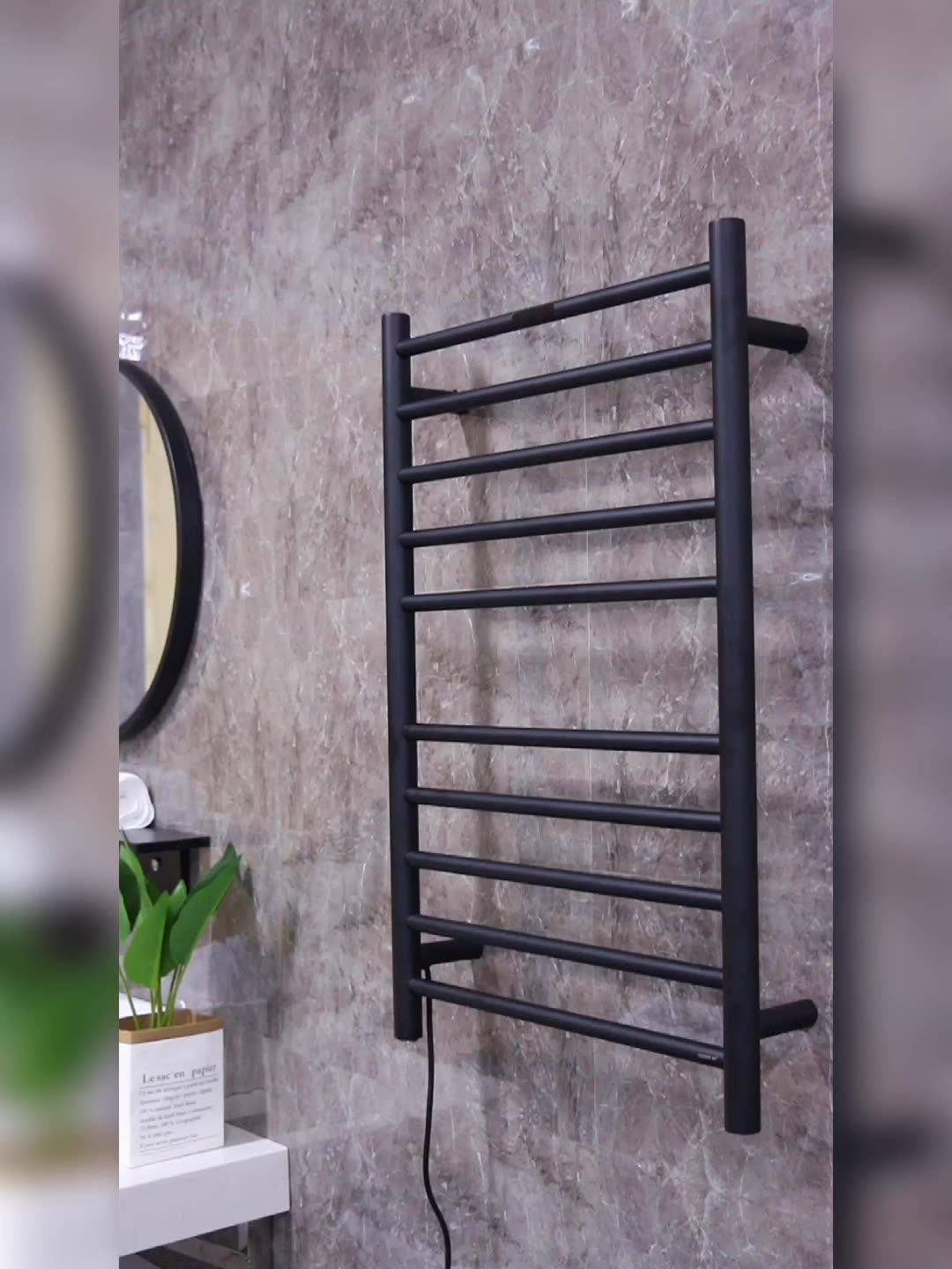 Sharndy Bathroom Wall-mounted Electric Towel Dryer Stainless Steel ...