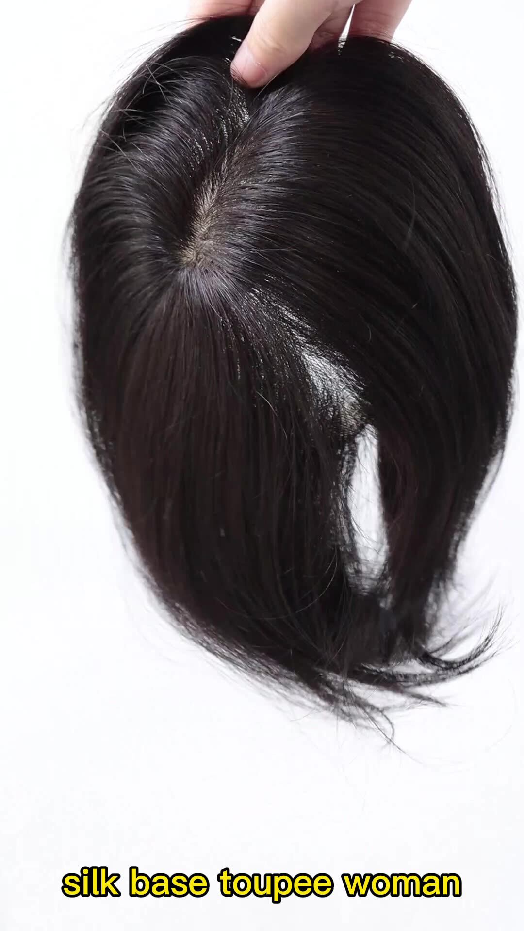Natural Black Color Skin Base Injection Toupee Women Silk Top Human ...