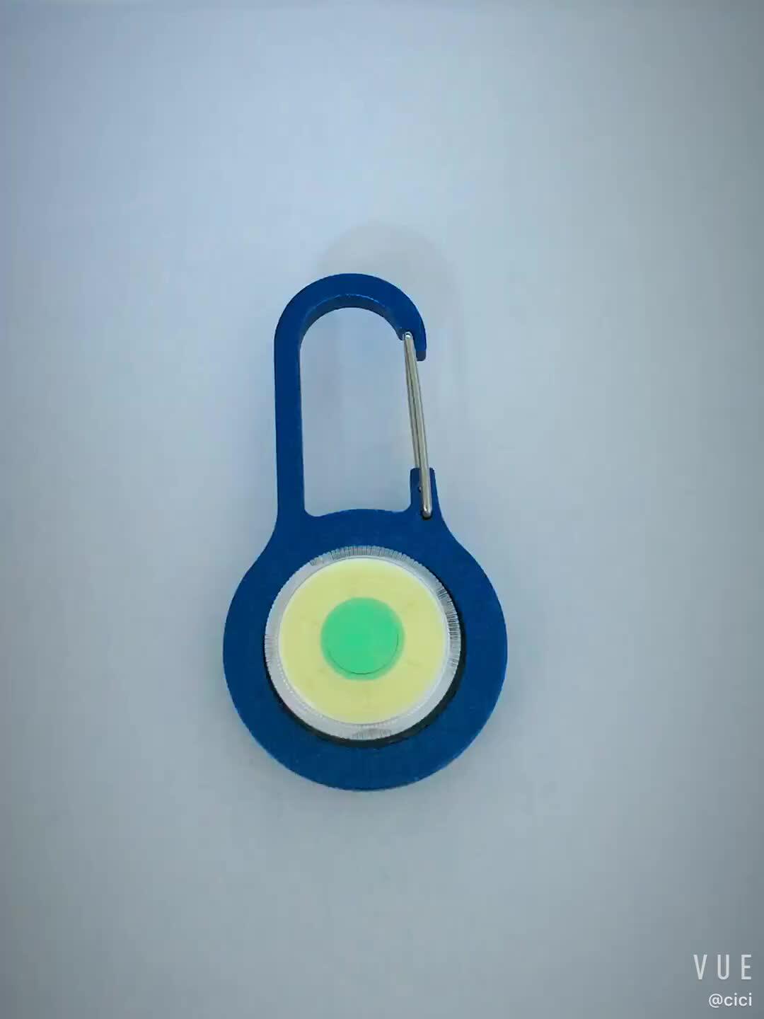 Portable Mini Carabiner Flashlight Cob Led Keychain Flashlight 3 ...