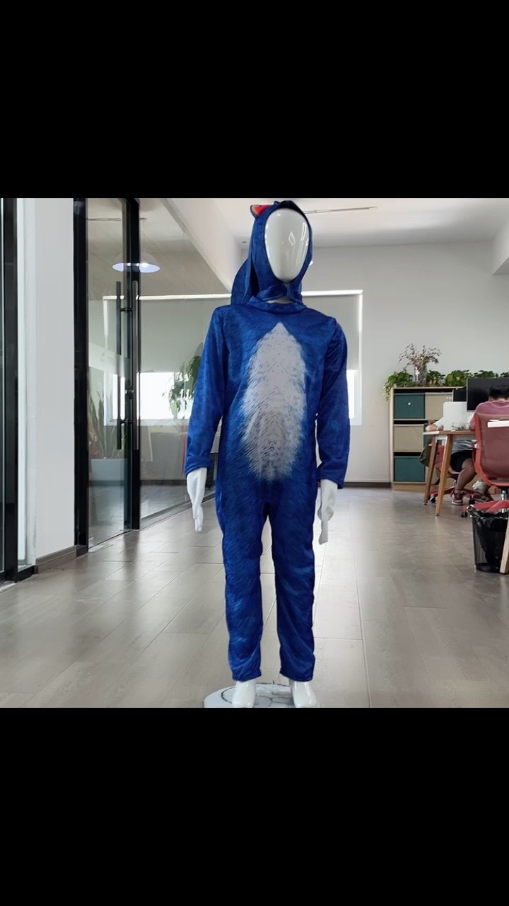 Hot Selling Supersonic Boy Sonic Halloween Cosplay Suit Jumpsuit ...
