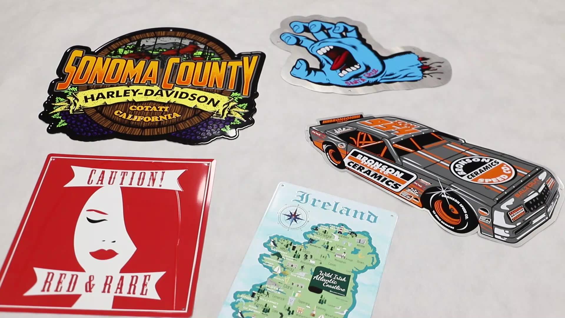 Wholesale Custom Vintage Metal Tin Sign Decorative Embossed Beer Metal ...