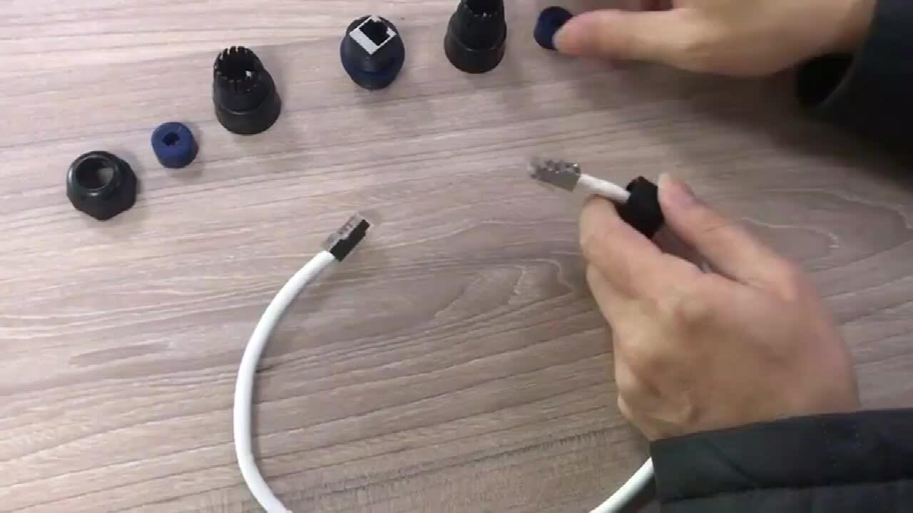 Cat6 Rj45 Waterproof Connector Shield Two-way Ethernet Waterproof ...