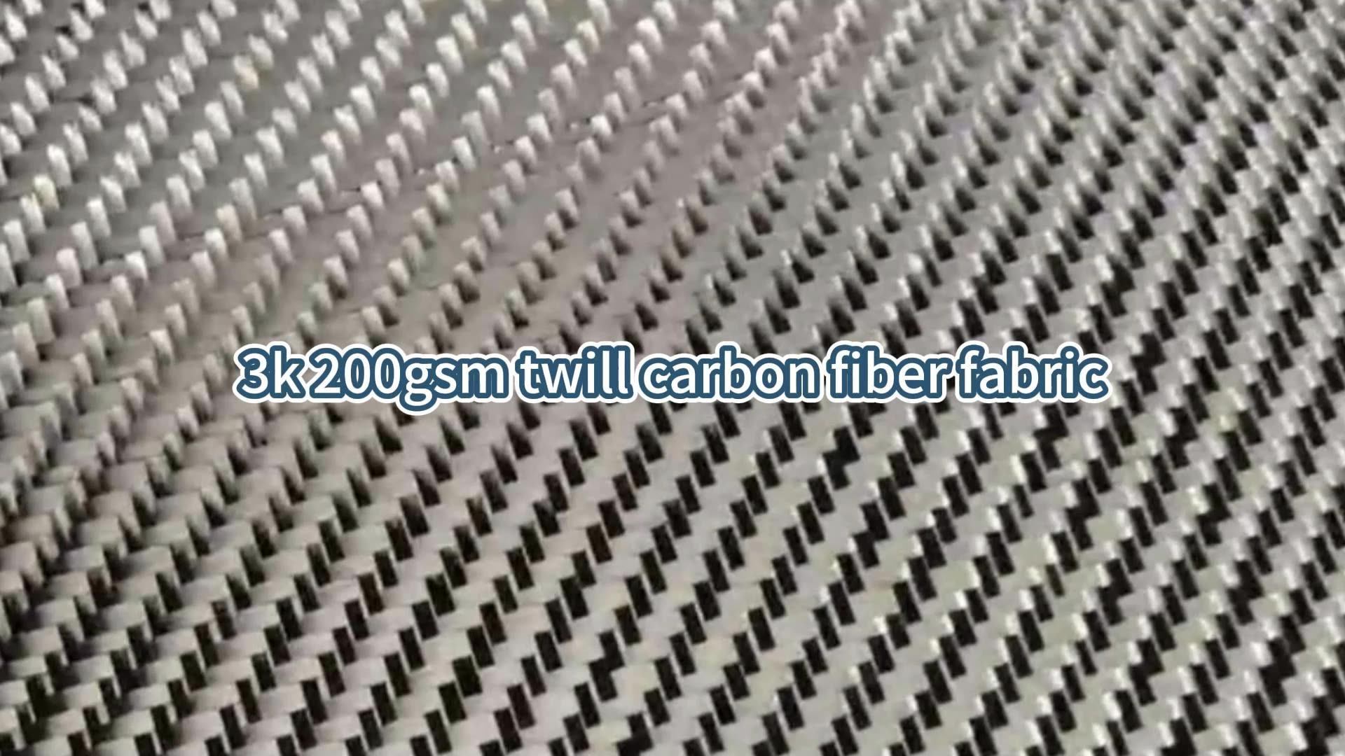 Hi Quality 3k 200gsm Toray Yarn Twill Carbon Fiber Fabric Woven Cloth ...