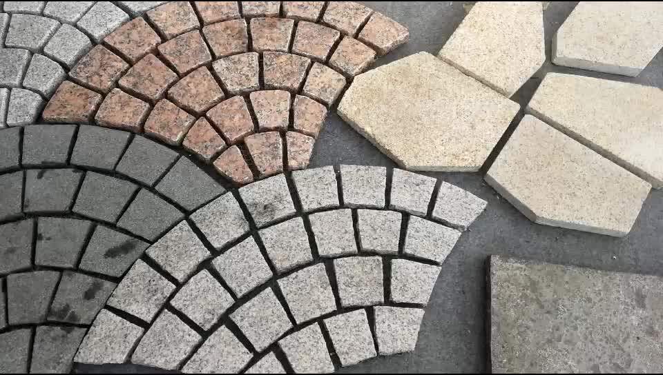 G623 Grey Granite Paving Stone Driveway Natural Cobblestone Paver Mats ...
