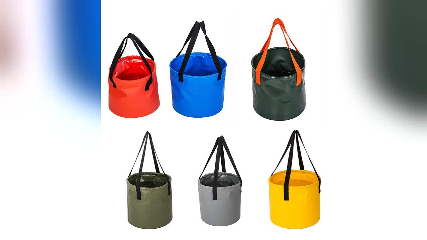 Pvc Portable Folding Basin Fishing Bucket For Camping Buckets ...
