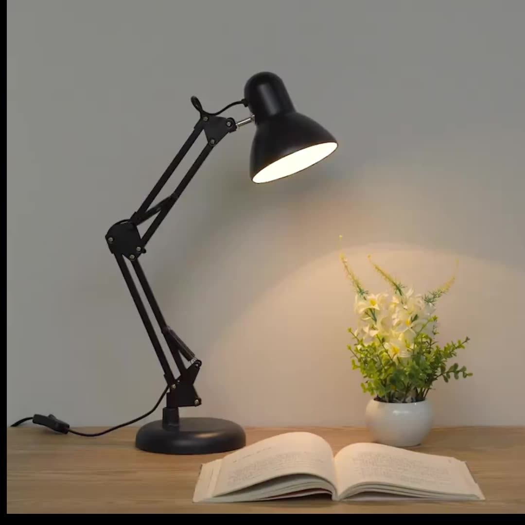 Articulated Metal Table Lamp E27 Bulb Touch Control Adjustable Led ...