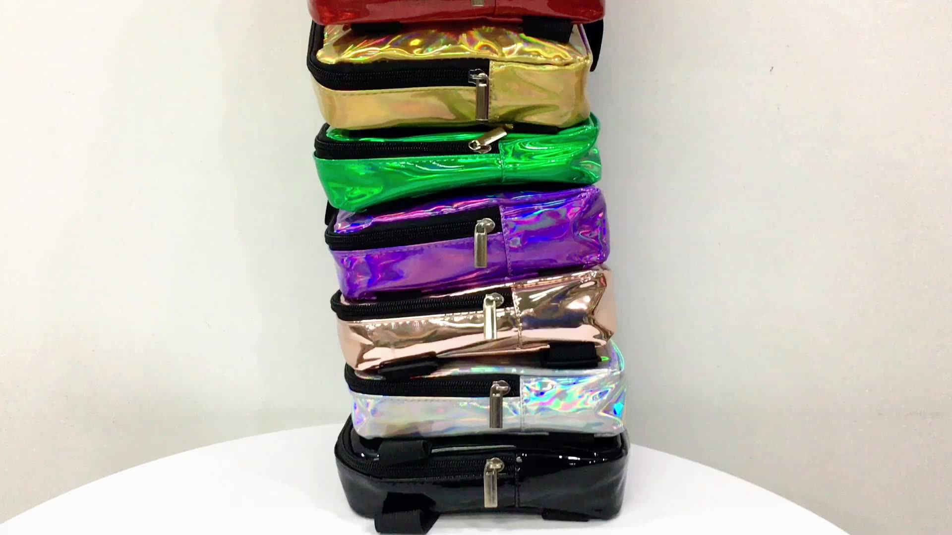 Waterproof Mini Tight-fitting Purse Holographic Pu Leather Drop Leg Bag ...