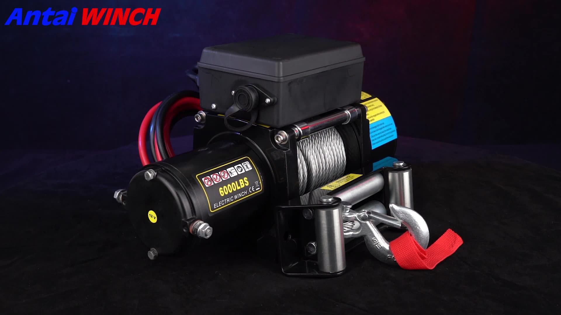 12v 6000lbs Car Electric Winch With Wireless Remote Control - Buy ...