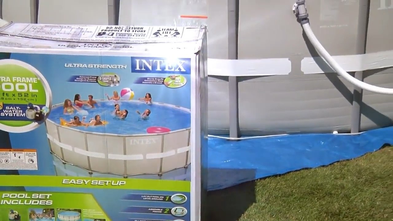 Intex 28200 305*76cm Round Blue Family Fun Frame Above Ground Steel ...