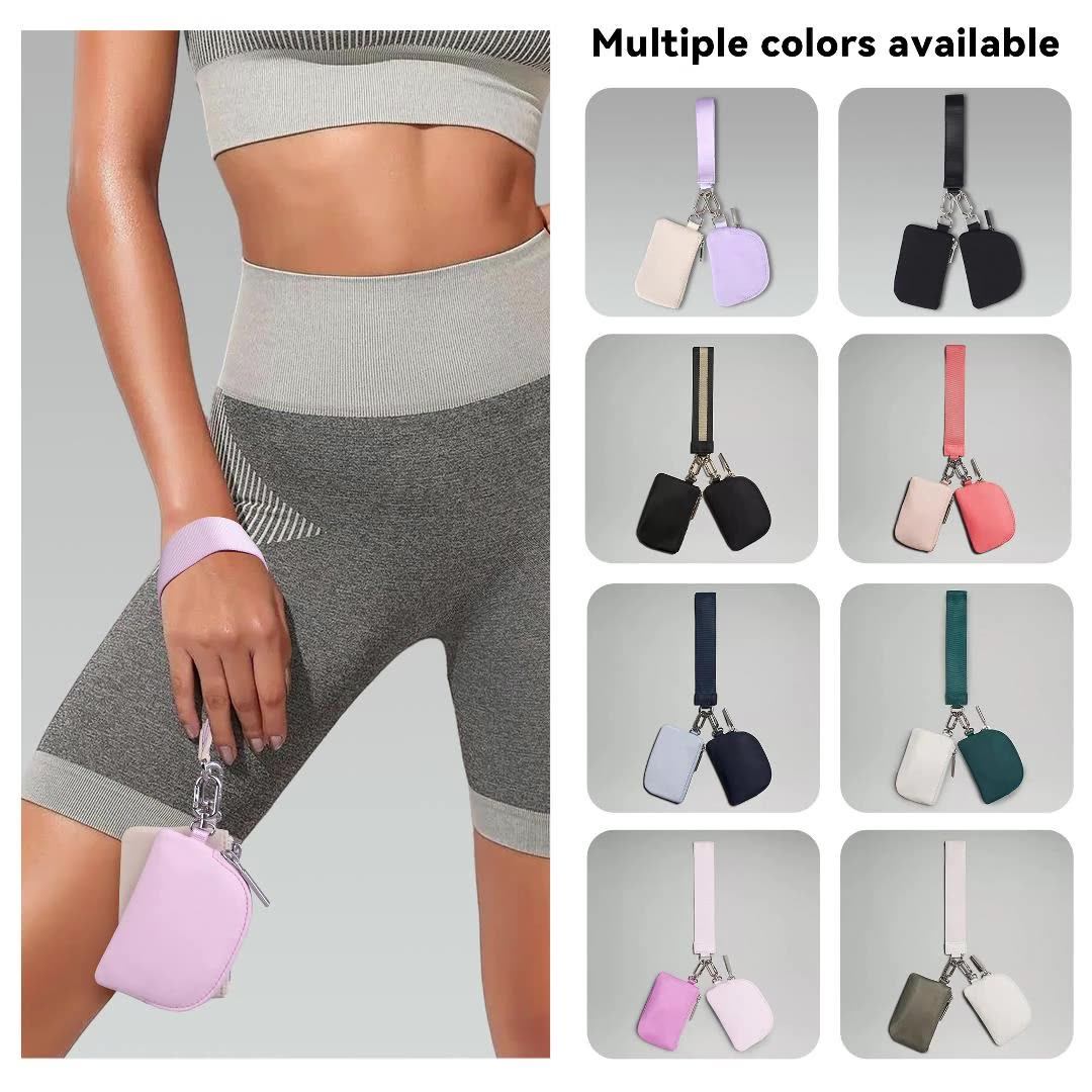 Luxury Fashion Double Wrist Wallet Coin Bag With Custom Logo Dual Pouch ...