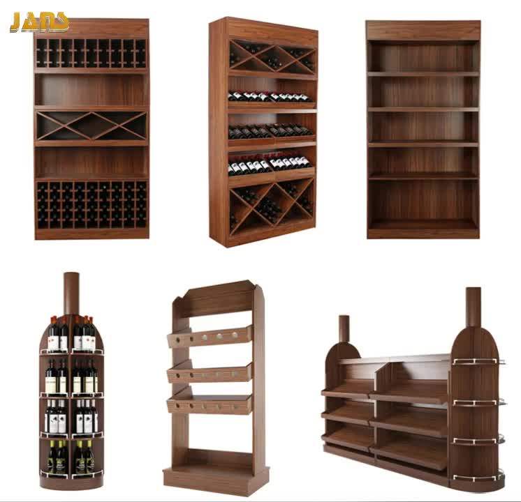 Modern Wine Display Cabinet And Wine Display Showcase For Wine Shop ...