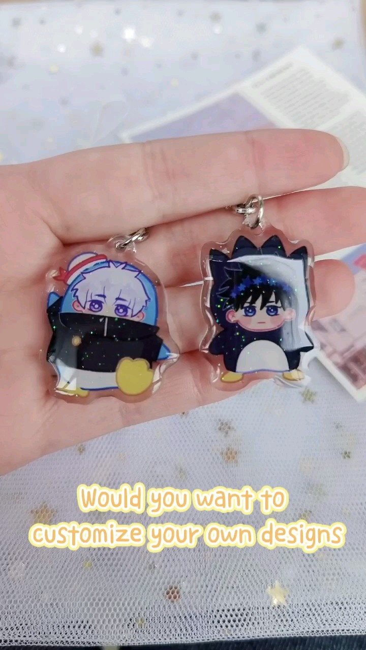 Wholesale Cute Kawaii Anime Cartoon Characters Keychain Custom Clear ...