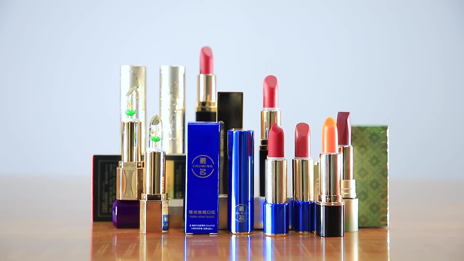 Red Velvet Tube Packaging Containers Custom Logo Lipstick Waterproof ...