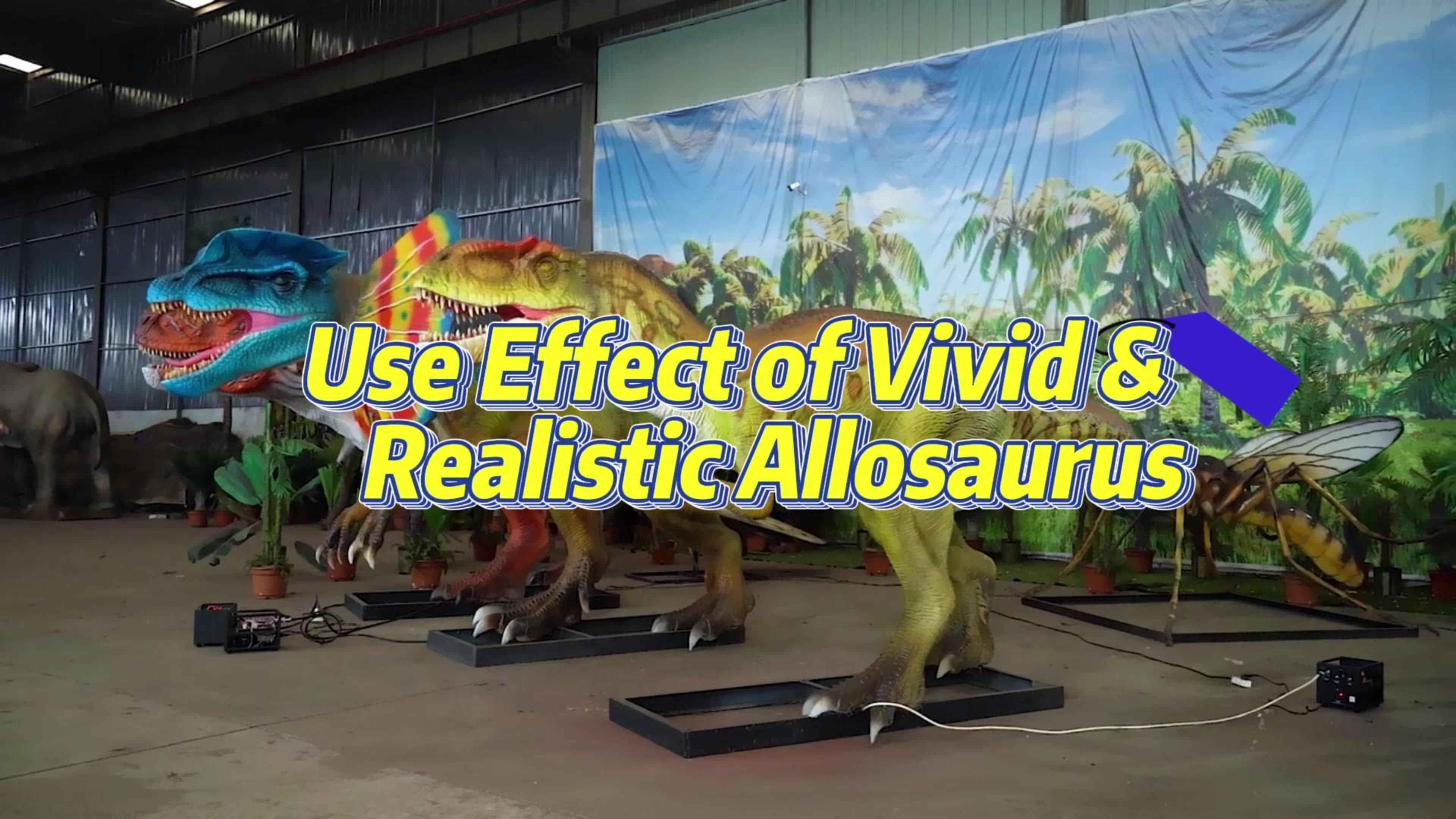 Allosaurus Realistic Theme Park Amusement Jurassic Dino World Dinosaur ...