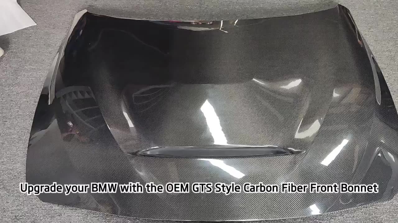 Gts Style M3 M4 Carbon Fiber Fibre Front Bonnet Hood For Bmw F30 340i 3 ...