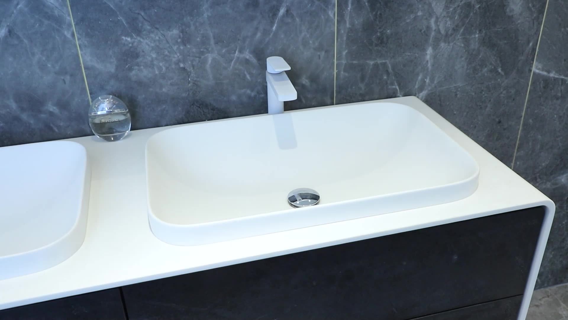 Durable Hotel Lavatory Ceramic Countertop Installation Wash Basin ...