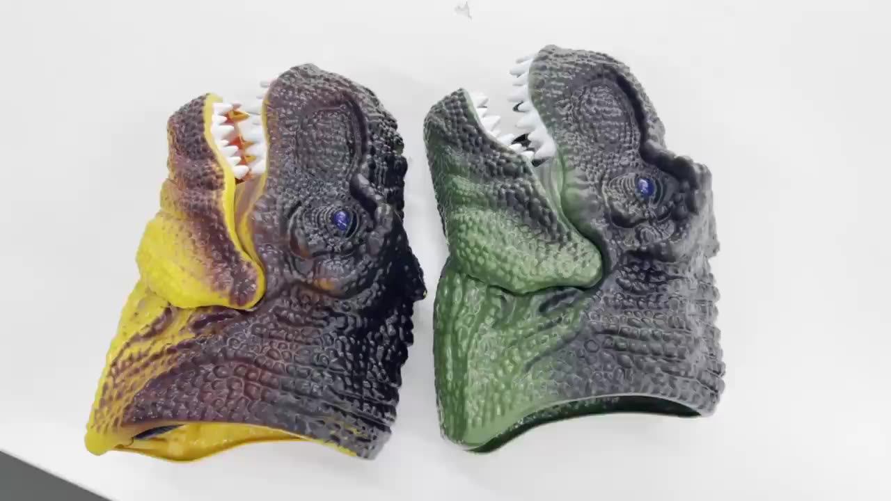 Dinosaur Hand Puppet Gel Blaster Gun Kids Funny Finger Puppets Role ...