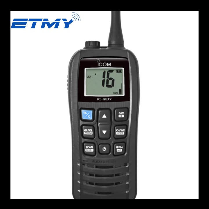 Icom Ic-m73 Vhf Marine Portable Communication Radio Long Range Two Way Radio Ipx8 Waterproof ...