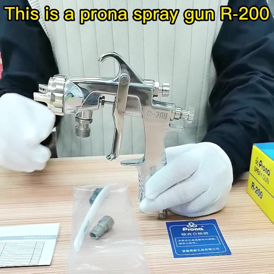 Prona R-200 Air Spray Gun Pneumatic Tools R200 Paint Spray Gun Nozzle 1 ...